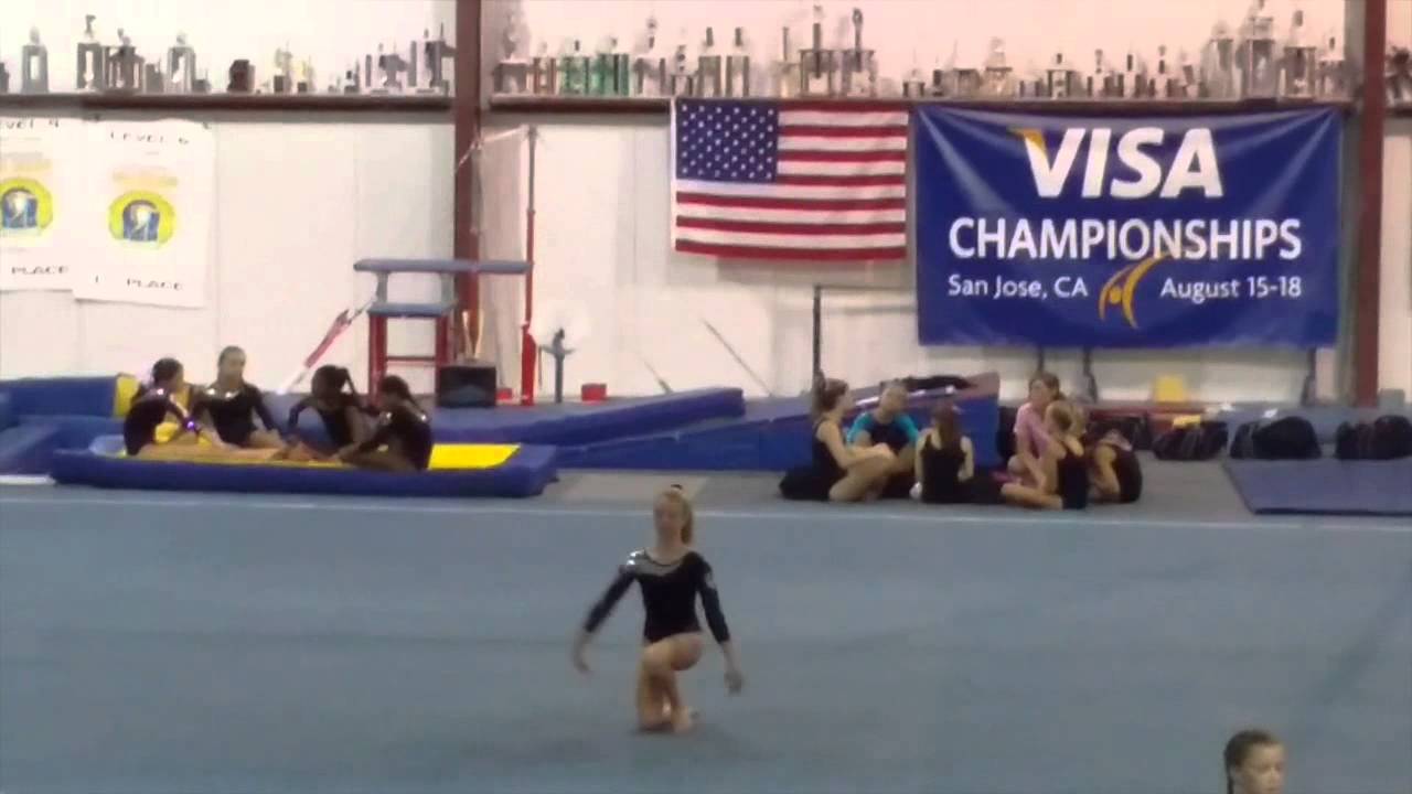 Claire Level 4 Gymnastics floor routine - warm up comp - YouTube
