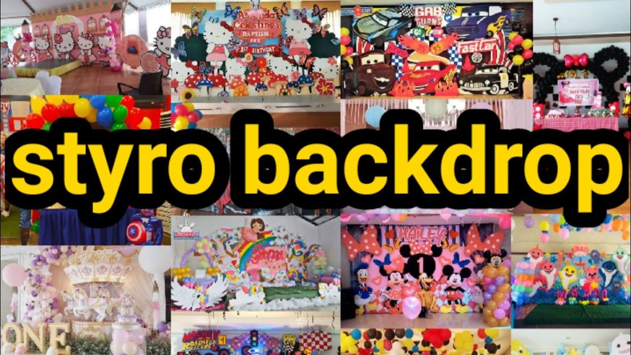 styro backdrops ,kiddie party ,affordable balloons decor ...