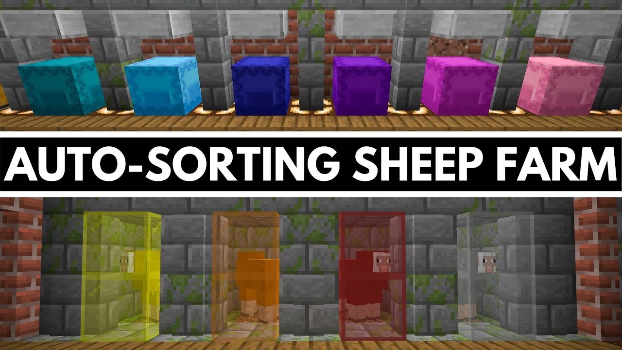 Auto-Sorting Trade-Optimized Sheep Farm | 1.16+ - YouTube