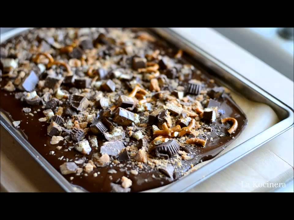 Halloween Chocolate Bark- Perfect for Leftover Candy! - YouTube