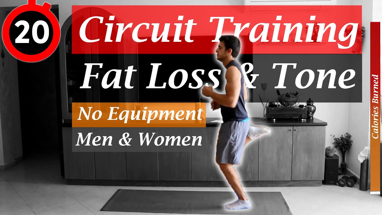 20 Minute Workout, No Equipment - Circuit Training (20 Min. Full Body ...