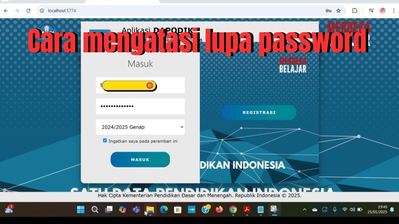 tutorial lupa password dapodik || cara mengetahui password dapodik ...