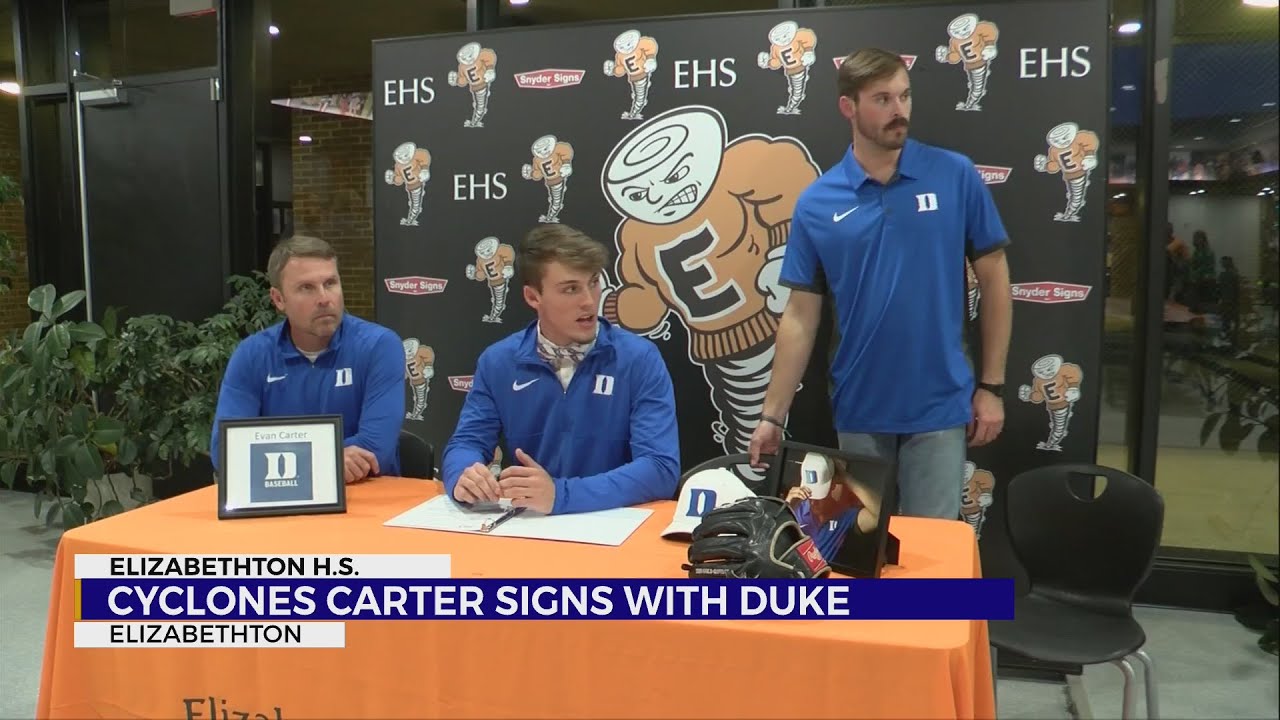 Elizabethton Cyclones baseball player Evan Carter signs with Duke - YouTube