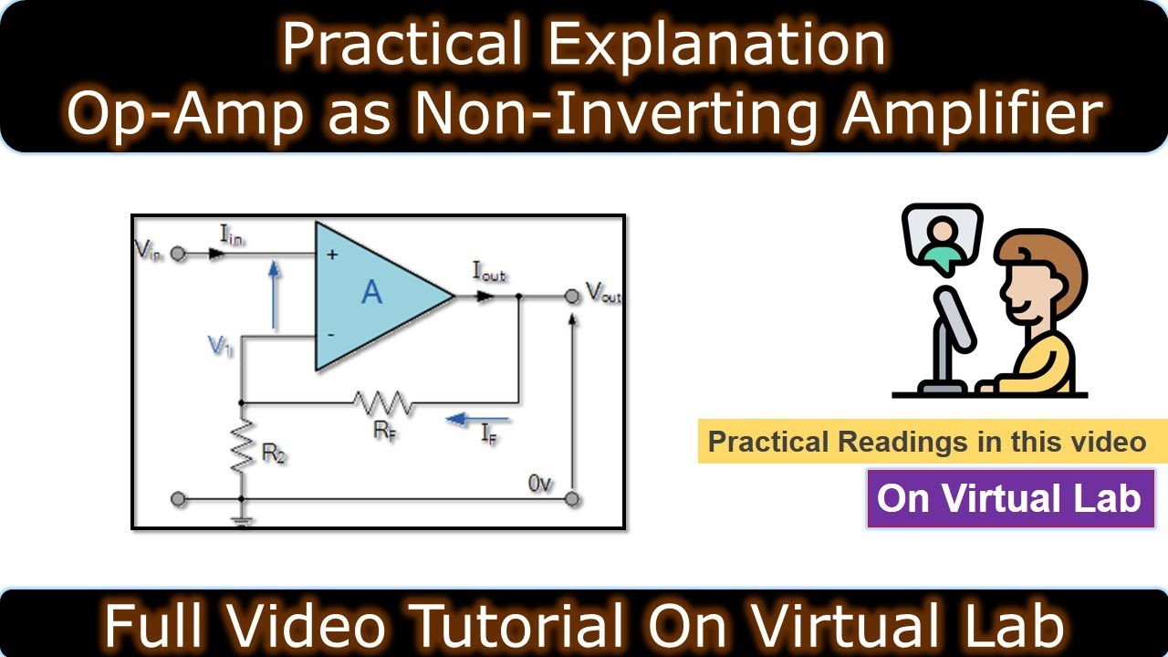 Practical Explanation of Non Inverting Amplifier on Virtual Lab - YouTube
