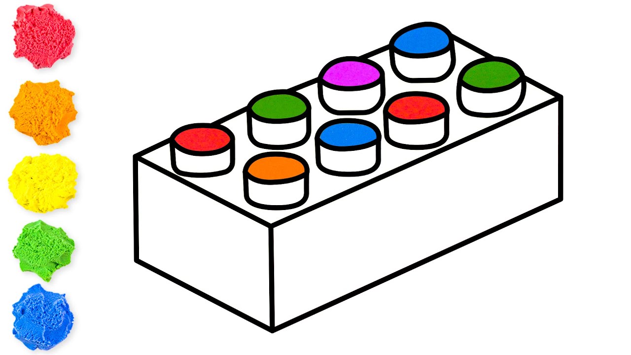 Rainbow LEGO | Kinetic Sand Coloring | Learn Colors & English for Kids ...