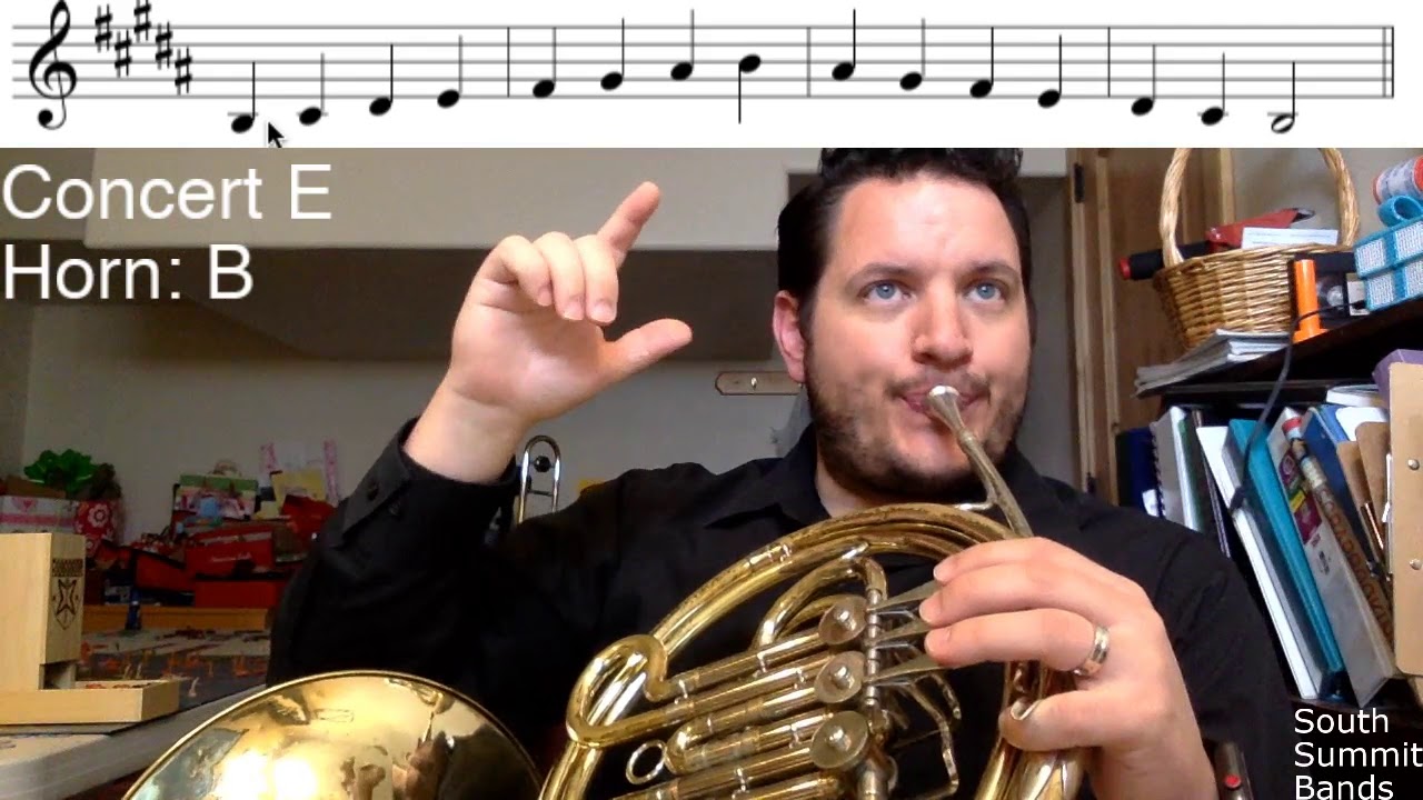 French Horn basic scales: B - YouTube
