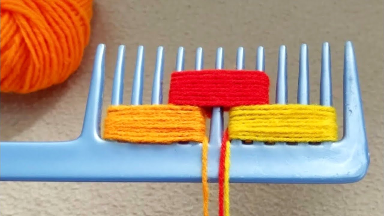Amazing 3 Beautiful Woolen Yarn Flower making ideas with Hair Comb ...