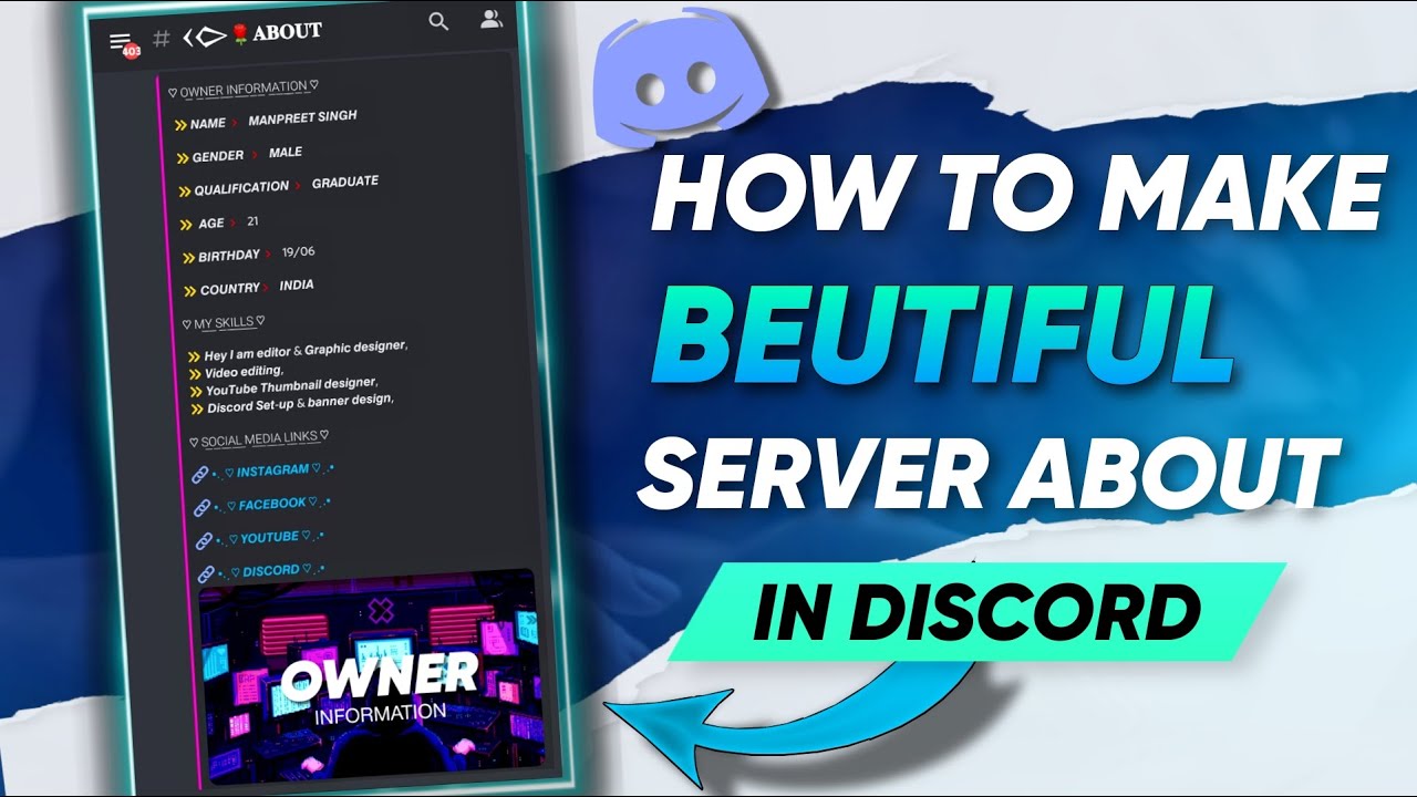 HOW TO MAKE BEUTIFUL SERVER ABOUT MESSAGE IN DISCORD - YouTube