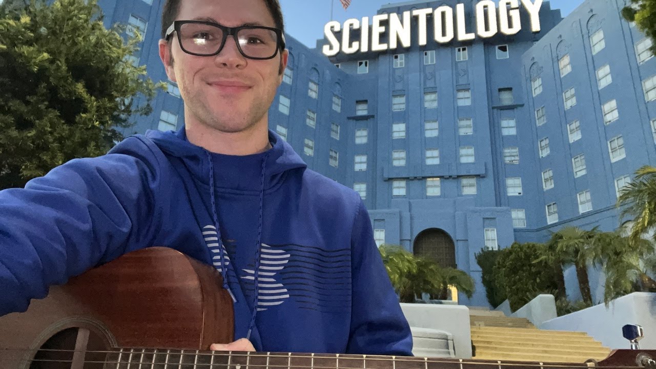 Back outside Scientology's Big Blue Building! 04/10/2025 - YouTube