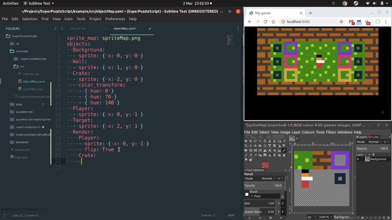 Development Log Part 5 Super Puzzlescript Live Object Editing And 1776