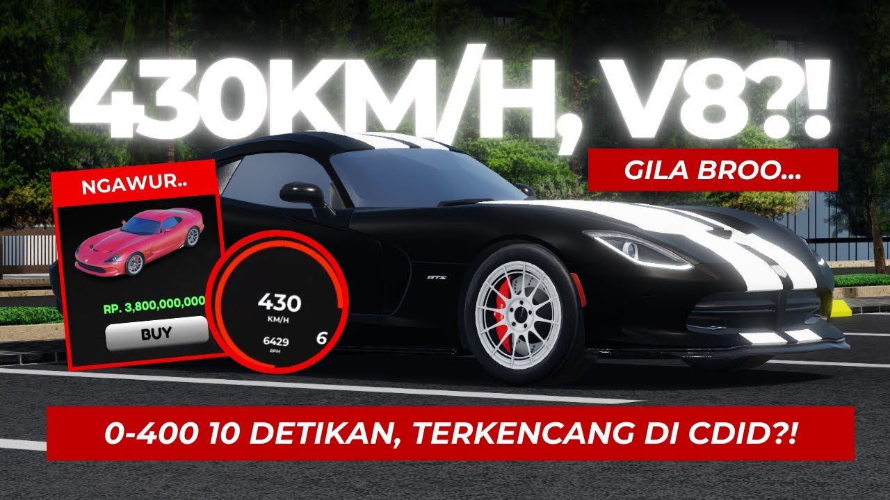 430KM/H, 0-400 CUMA 10 DETIK, LU HARUS BELI SIH.. - Dodge Viper GTS ...