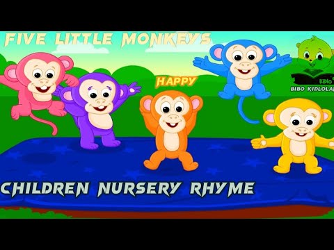 Five Little Monkeys Jumping On The Bed | Children Nursery Rhyme ...