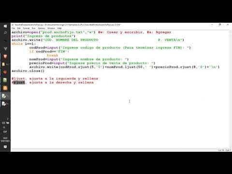 Python. Creando archivo de texto (o tabla) de columnas o campos ancho ...