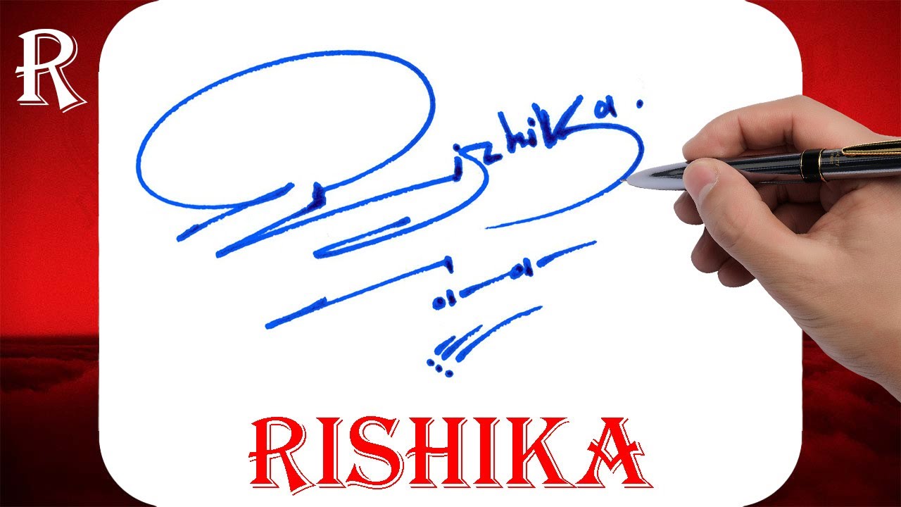 Rishika Name Signature Style | R Signature Style | Signature Style of ...