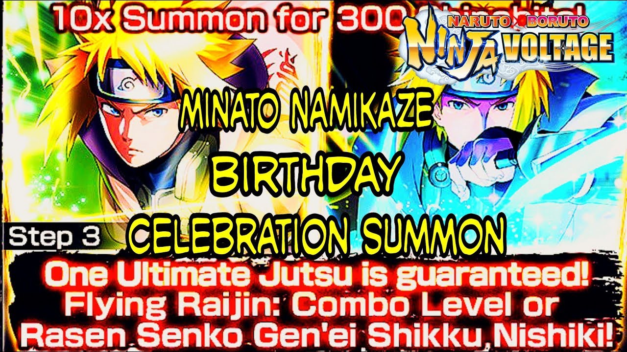 Minato Namikaze Birthday Celebration Summon! | Naruto x Boruto Ninja ...