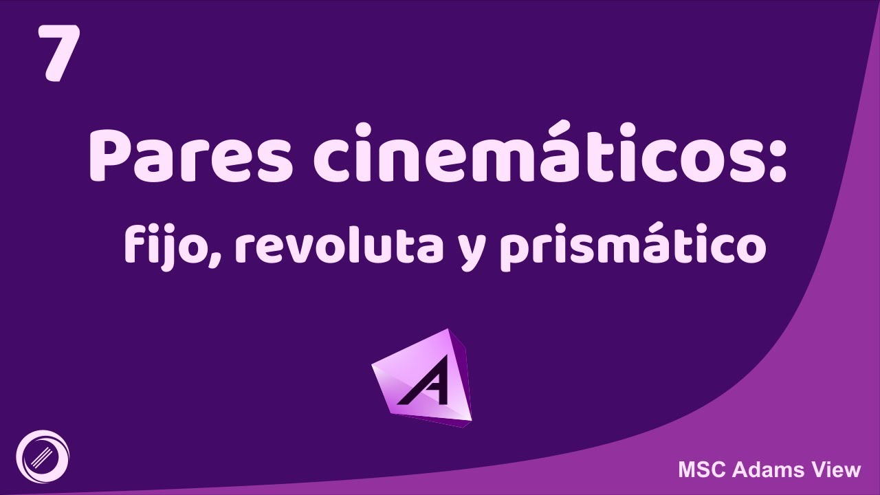 Curso de MSC Adams View - 7. Pares cinemáticos: fijo, revoluta y ...