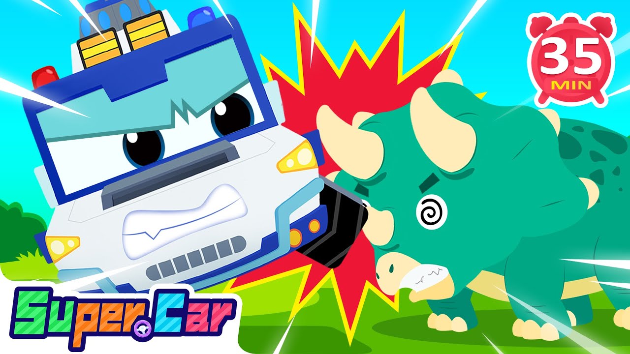 Fun Dinosaur Compilation with Super Cars | Dinosaurs For Kids | Kids ...