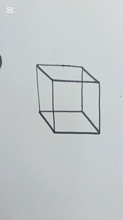 3 steps to draw cube |Easy Cube Drawing #drawing #art - YouTube
