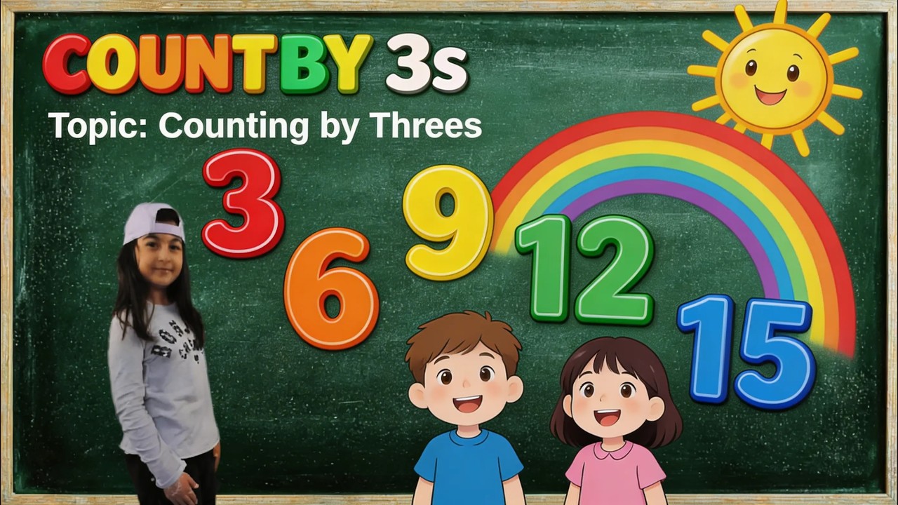 Count by 3s to 99 | Counting by Threes Song | Kids Counting Songs ...