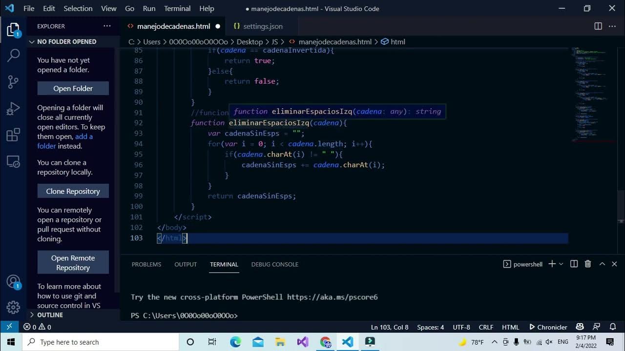 MANEJO DE CADENAS DE CARACTERES EN JAVASCRIPT - YouTube