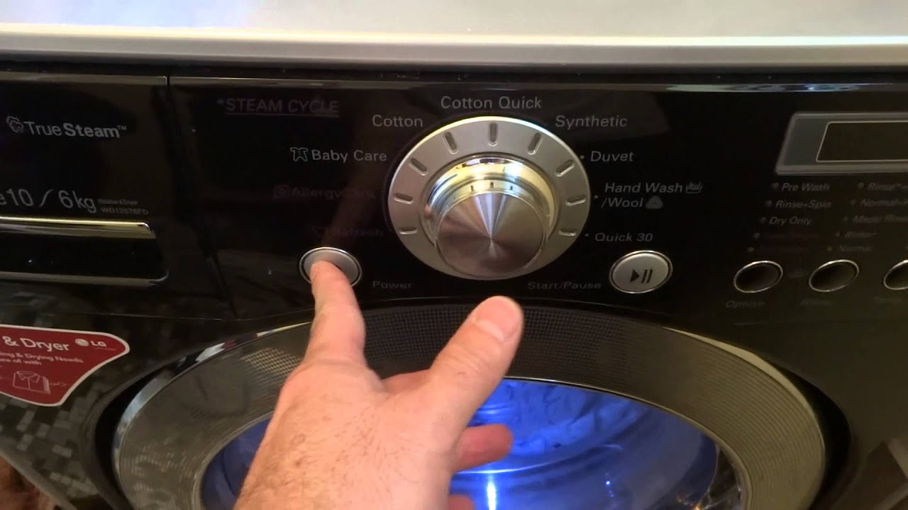 LG Washer Dryer WD12576FD control panel problem - YouTube