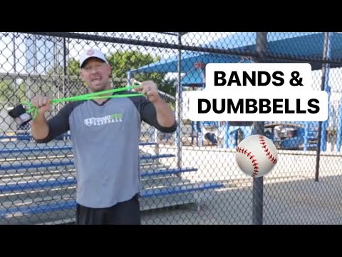 BANDS AND DUMBBELLS for a stronger baseball throwing arm! - YouTube