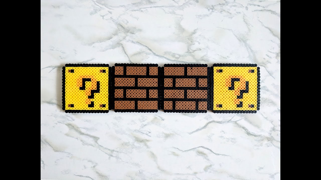 3D Perler Sprite Timelapse - Super Mario Coin Block - YouTube