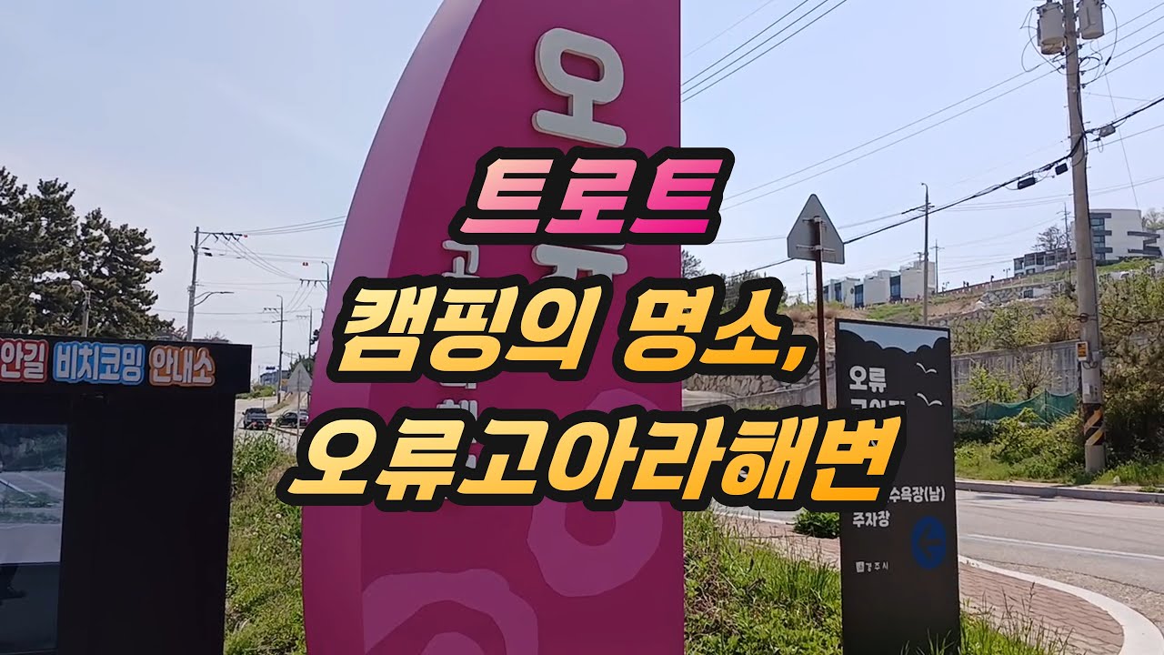 트로트 캠핑의명소 오류고아라해변 Oryu Goara Beach, A Camping Paradise - YouTube