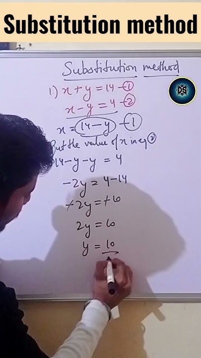 Substitution method (linear equation in two variable) class 10th Ex-3.3 #educational #dogra # ...