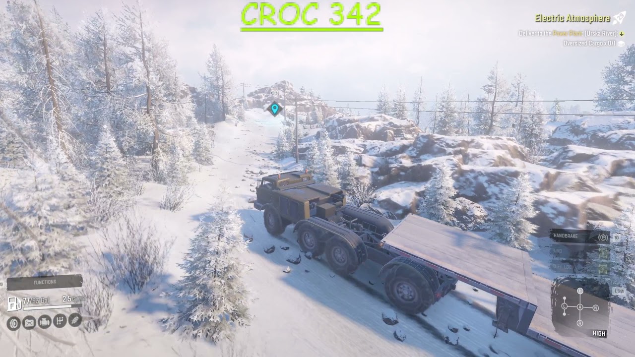SNOW RUNNER ELECTRIC ATMOSPHERE CONTRACT PART 1 DELIVER OVERSIZE CARGO ...