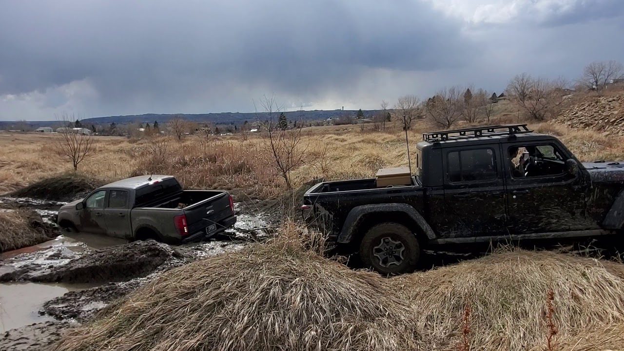 Ford Ranger stuck so deep, it took Two JT Gladiators to get him out. 3 ...