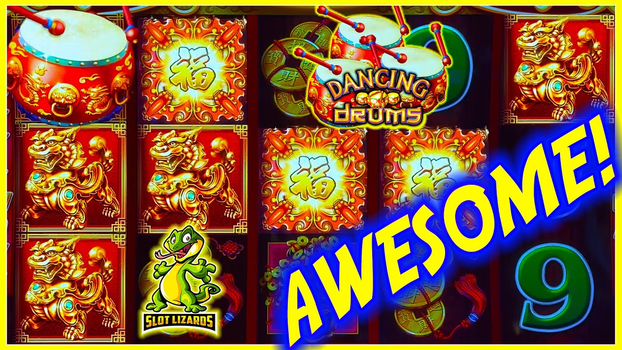 AWESOME DOUBLE FU DOG BETTER THAN JACKPOT WIN! Dancing Drums Slot - YouTube