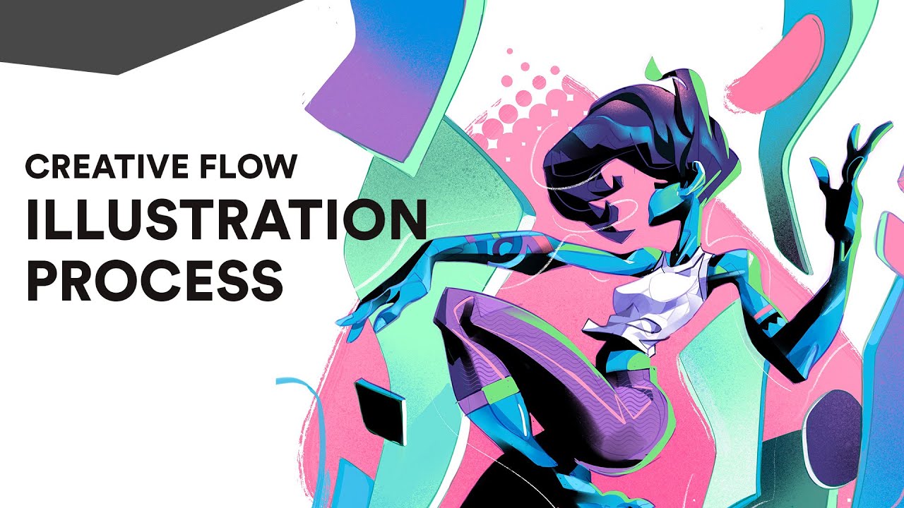 Digital Illustration Process on iPad - YouTube