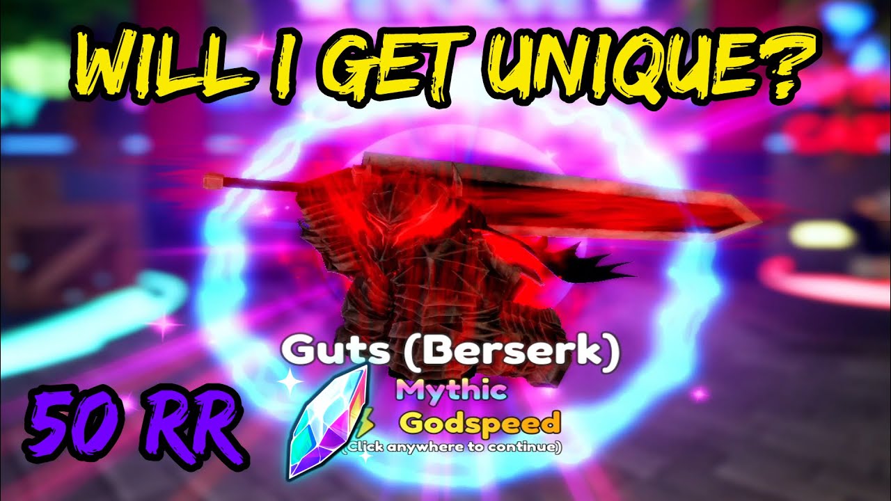 50 Trait Rerolls On Guts In Anime Adventures Will I Get Unique? - YouTube