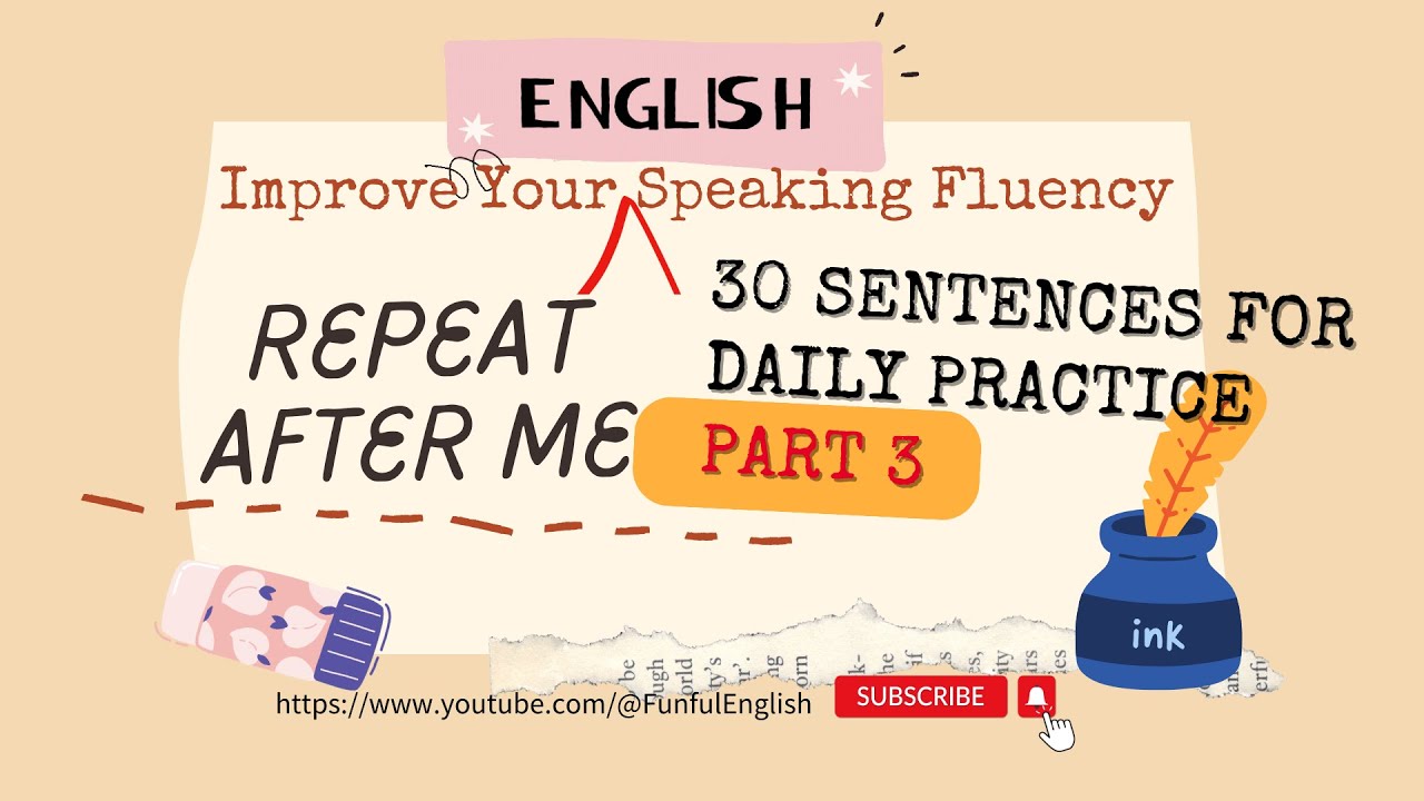 30 English Sentences for Daily Speaking Practice Part 3 l Improve ...