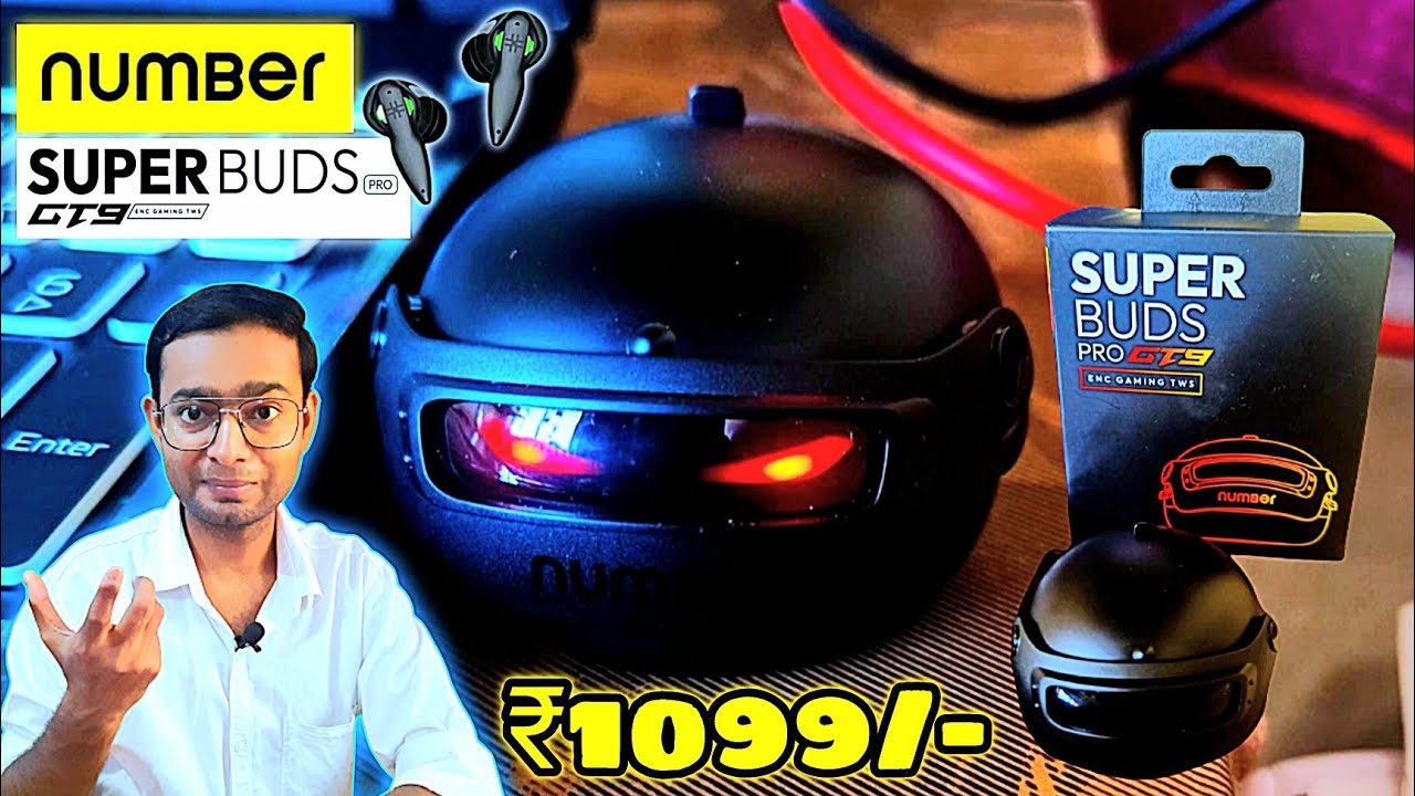 NUMBER Super Buds Pro GT9 OVERVIEW 👍PUBG Helmet TWS 👍 - YouTube