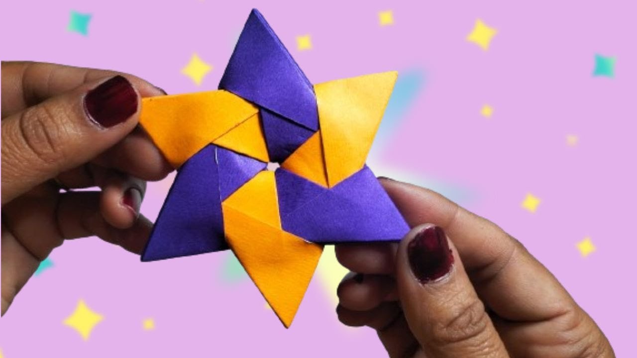 How To Make a Paper Ninja Star (Shuriken) - Origami |Origami Ninja Star ...