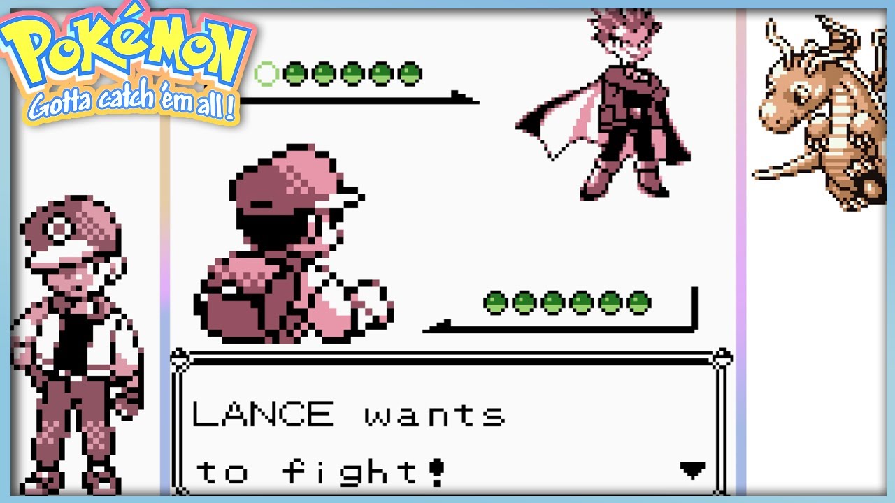 Elite Four LANCE & Dragonite - Pokemon Red & Blue - YouTube