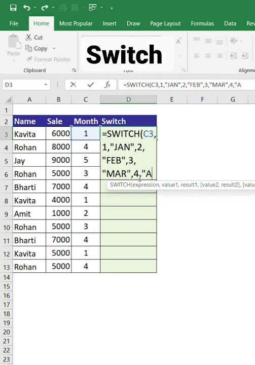 If Vs Switch Excelsupport Excel Exceltricks Excelsolutions Exceltips Excelformulas Youtube 5757