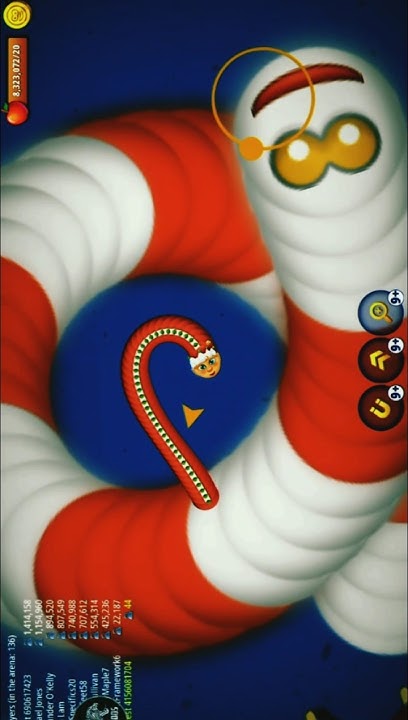 Wormszone.io 001😱| Giant slither snake pro snake kill 🐍Epic Worms Best ...