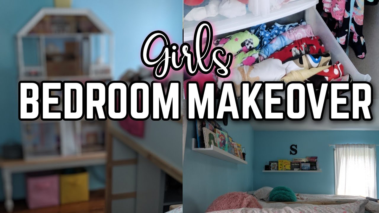 🌈 GIRLS BEDROOM TRANSFORMATION | MOM LIKELY! | Clean and Organize With ...