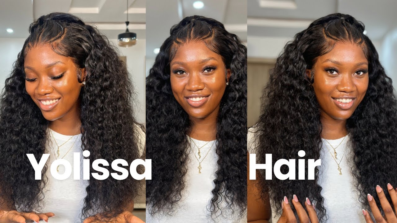 Best Braided Water Wave Wig! Affordable Pre Styled HD Frontal Wig Quick ...