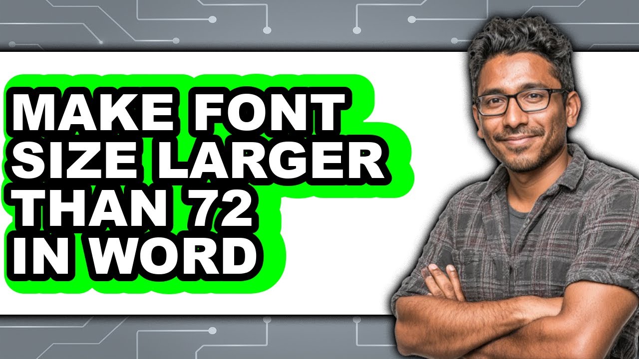 How to Make Font Size Larger Than 72 in Word (only Way) - YouTube