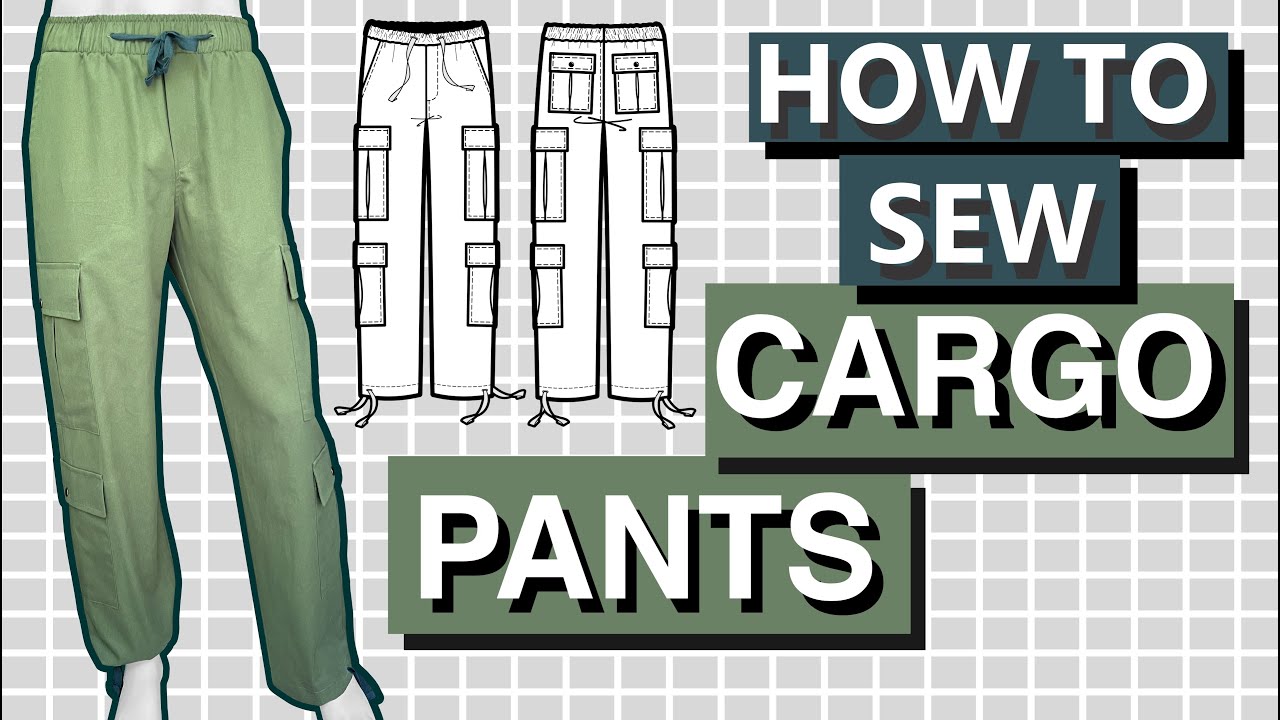 ELASTIC WAIST CARGO PANTS for Men DIY - Complete Sewing Steps / PDF ...