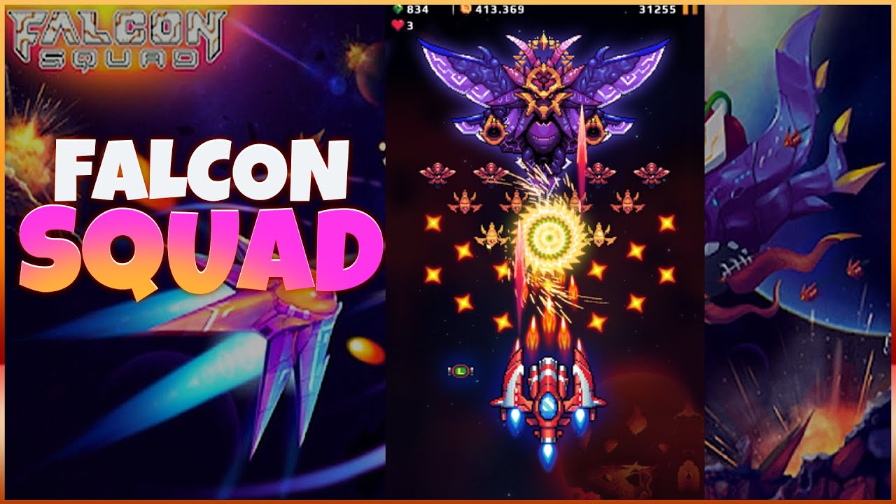 FALCON SQUAD FIRST LEVEL / EASY BOSS #1 - YouTube