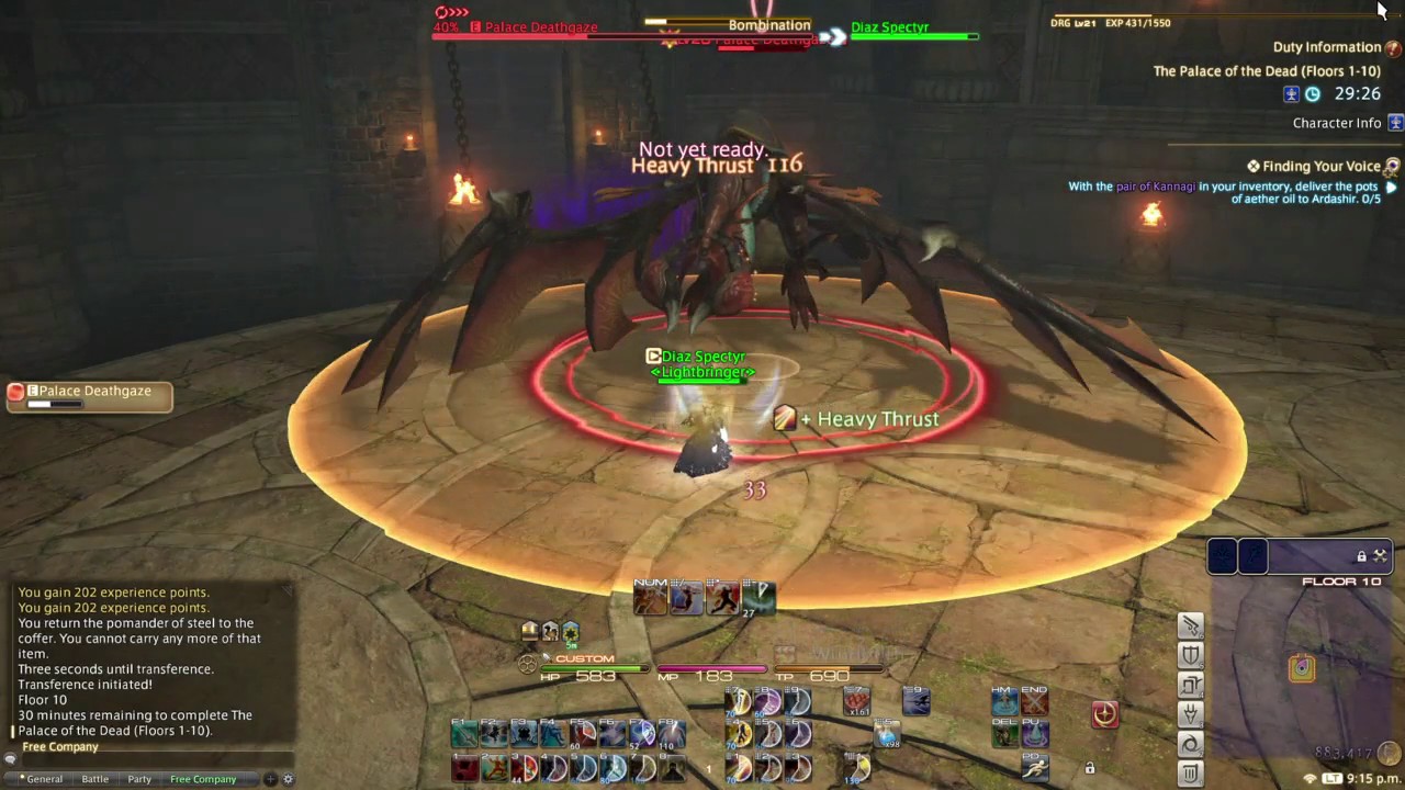 FFXIV: PotD Deathgaze solo DRG - YouTube