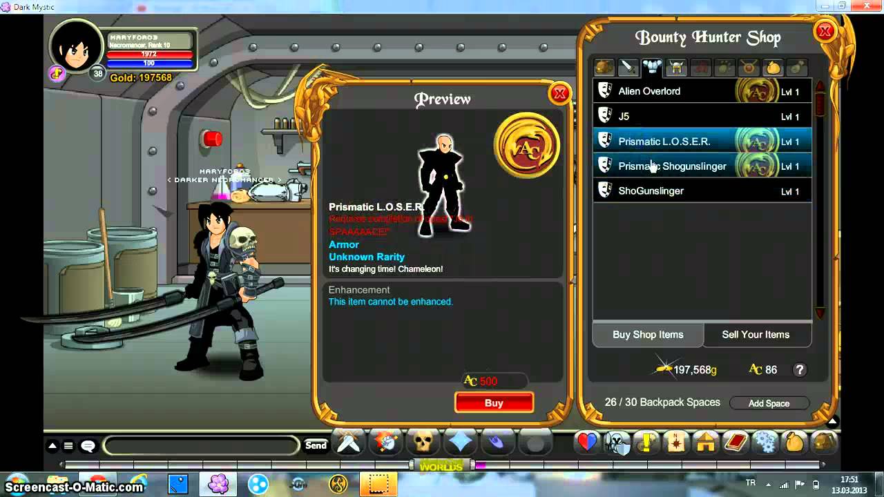 AQW How To Get j5 Armor 2013 (Hyperium) - YouTube