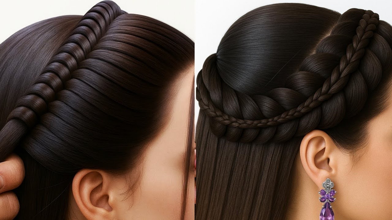 very easy hairstyle - simple hairstyle | hairstyle for wedding | trendy ...