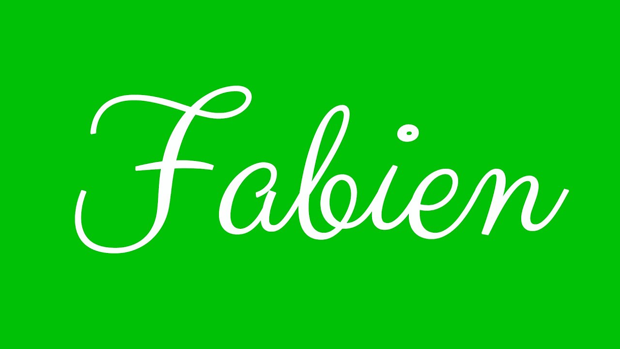 Learn how to Write the Name Fabien Signature Style in Cursive Writing ...