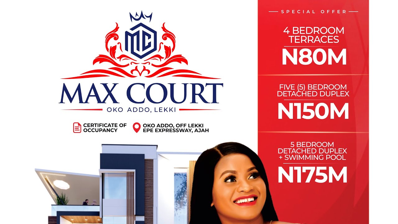 MAX INSPECTION TO MAX COURT OKO ADDO | IBEJU LEKKI | 4 BEDROOOM TERRACE ...